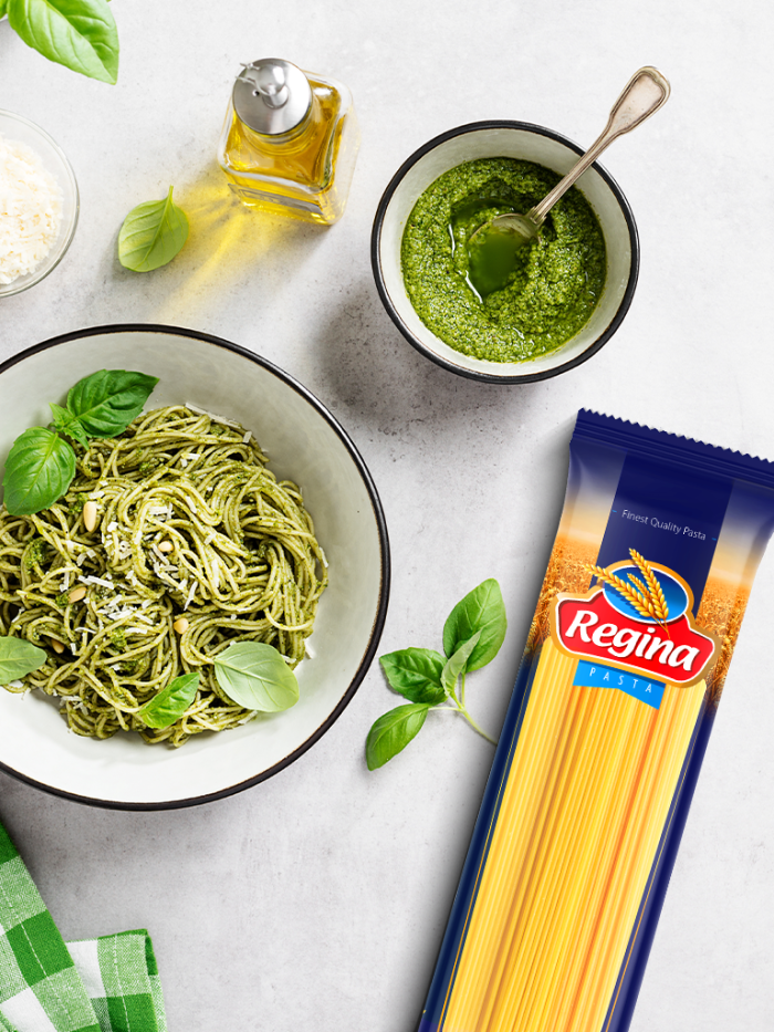 Parmesan Pesto pasta – Pasta Regina