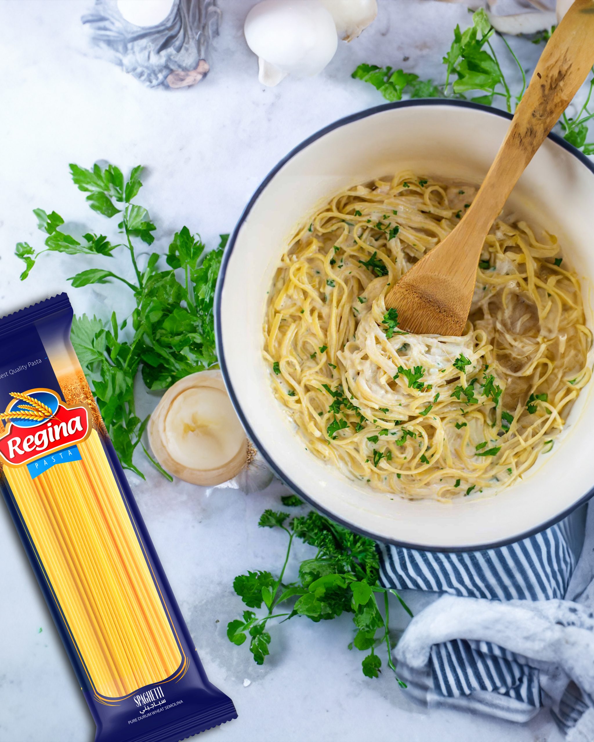 Creamy Garlic Pasta – Pasta Regina